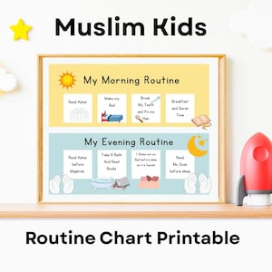 Muslim Routine for Kids, Muslim Kids Routine Chart, Muslim Kids Routine ...