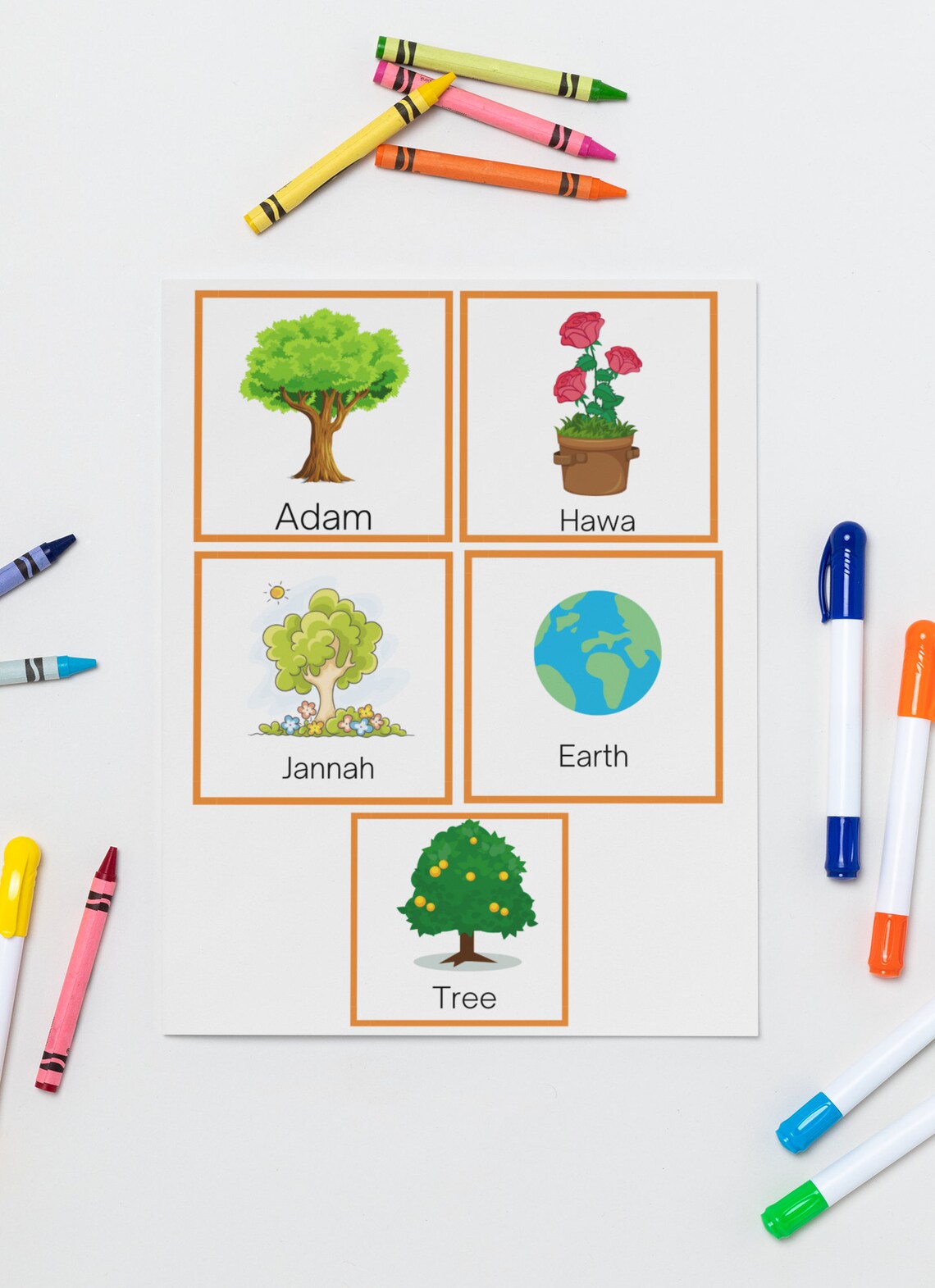 Prophets in Islam, Prophet Adam (AS) Printable, Muslim Preschool ...