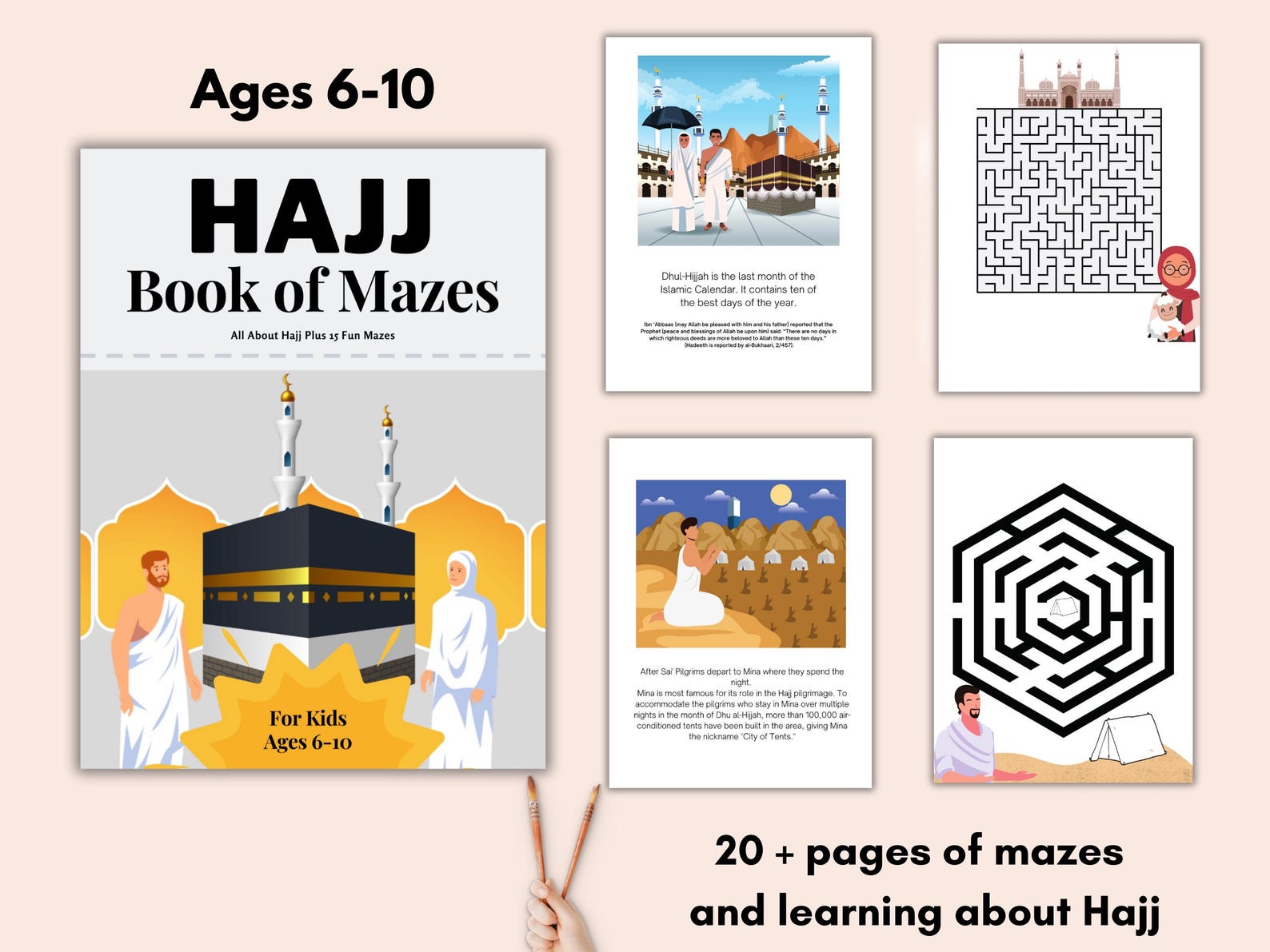 Hajj Printable, Hajj Mazes, Hajj Worksheets for Kids, Hajj Activity ...