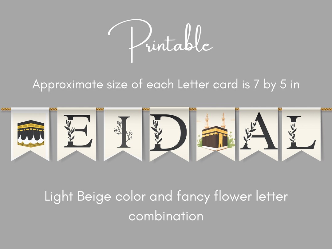 Eid Banner, Eid Mubarak Printable Banner, Eid Al Adha Banner, Eid Al ...