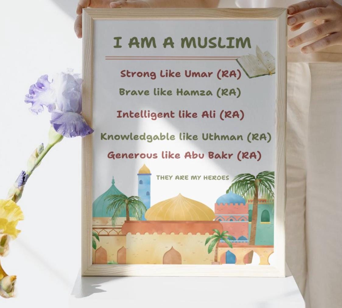 Muslim Affirmations Poster, PRINTABLE Islamic Affirmations Poster for ...