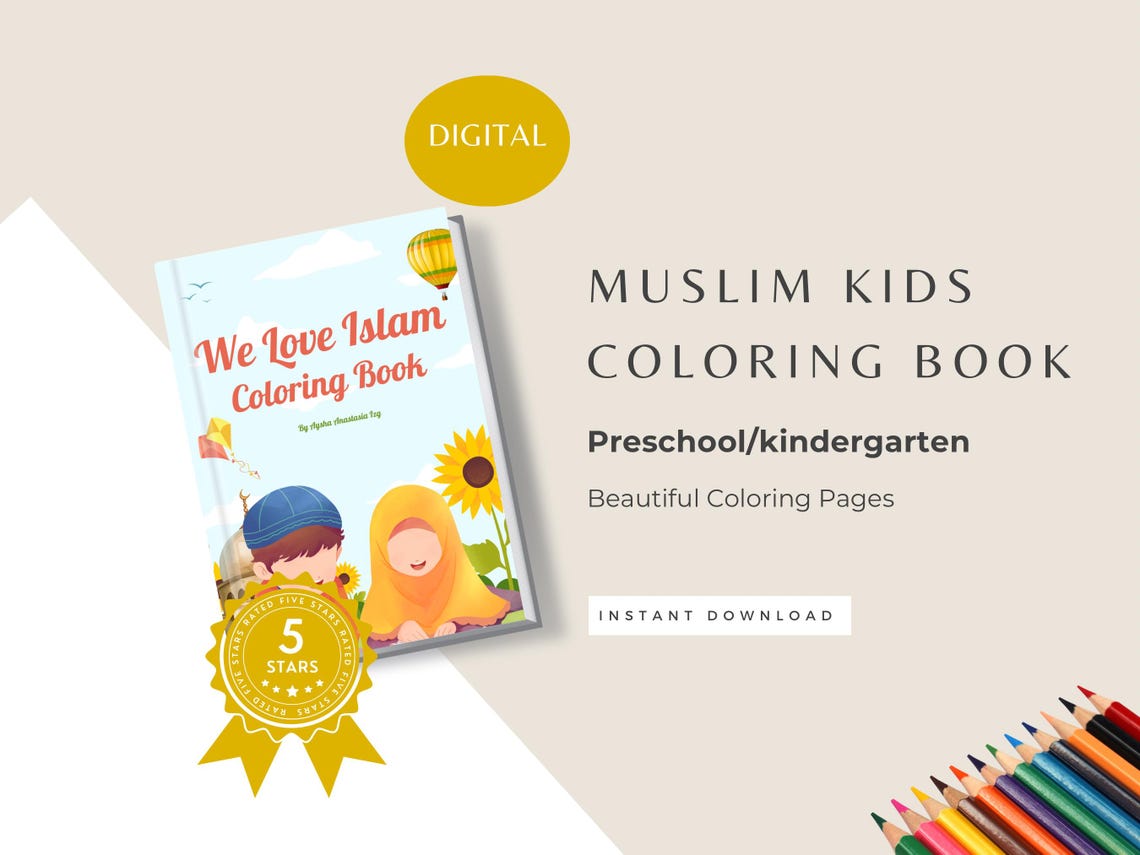 Coloring Book for Muslim Kids, Printable 20 Pages, Muslim Printable ...