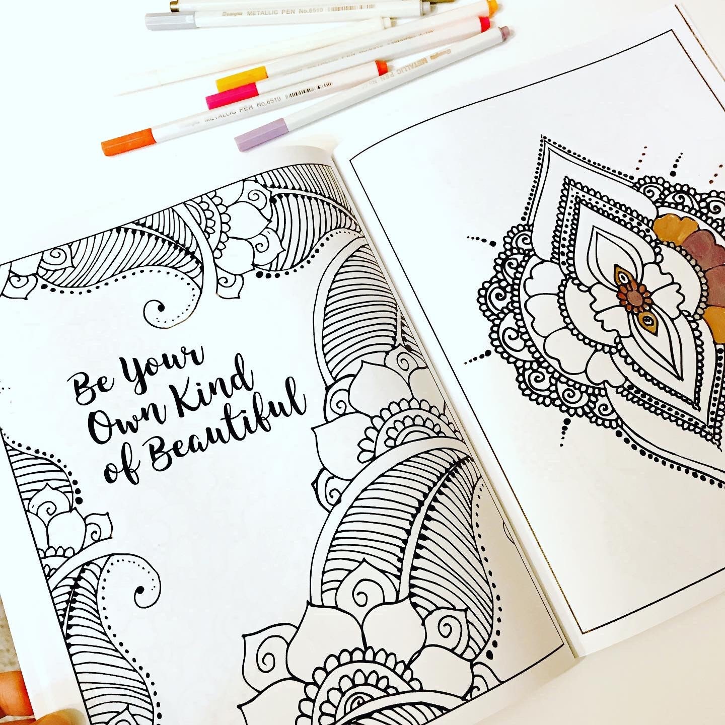 Henna Coloring Book, PDF, Digital Print, Henna Designs Digital Print ...