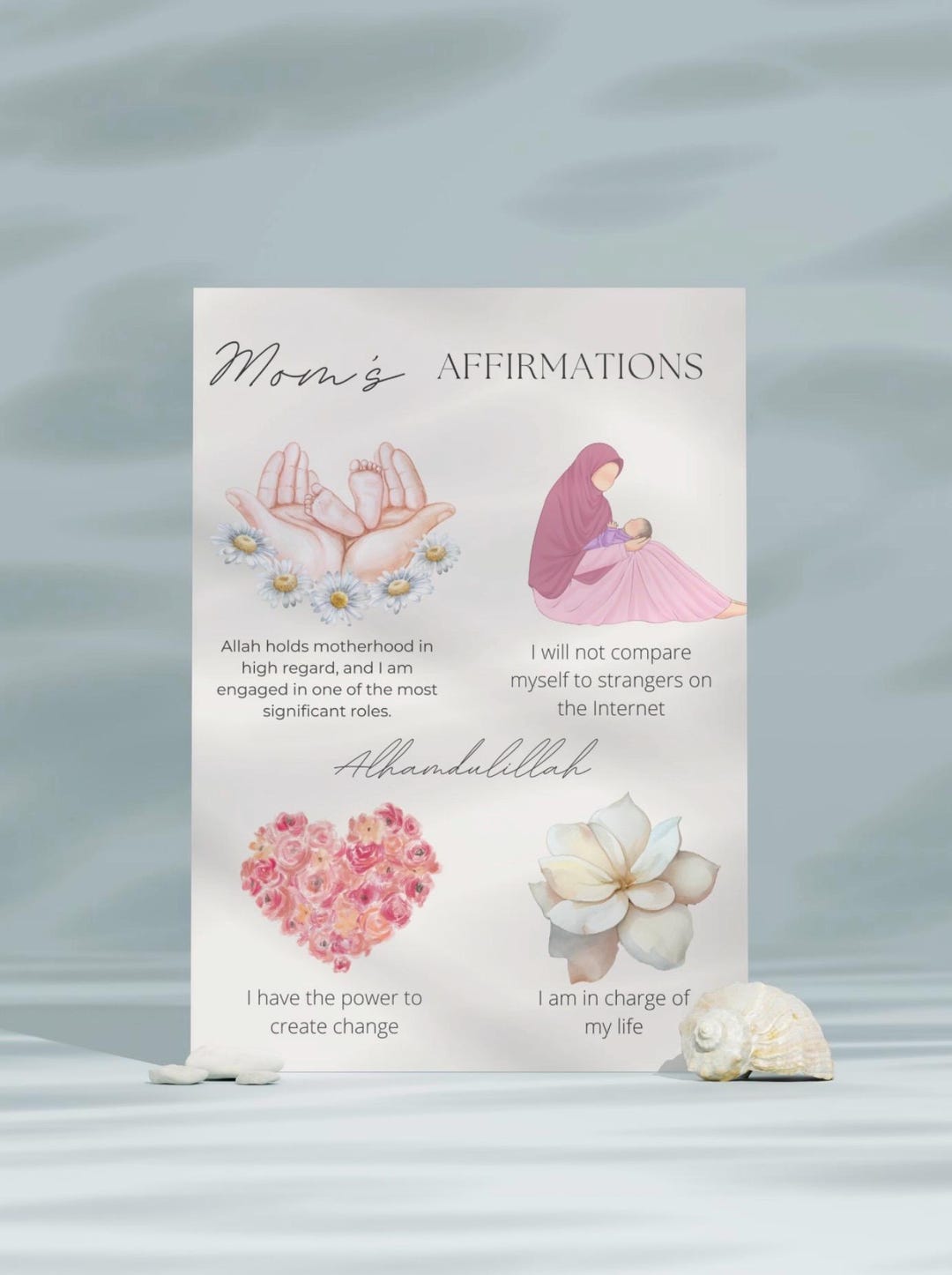 Muslim Mom Daily Affirmations Printable Wall Art Positive Affirmation ...