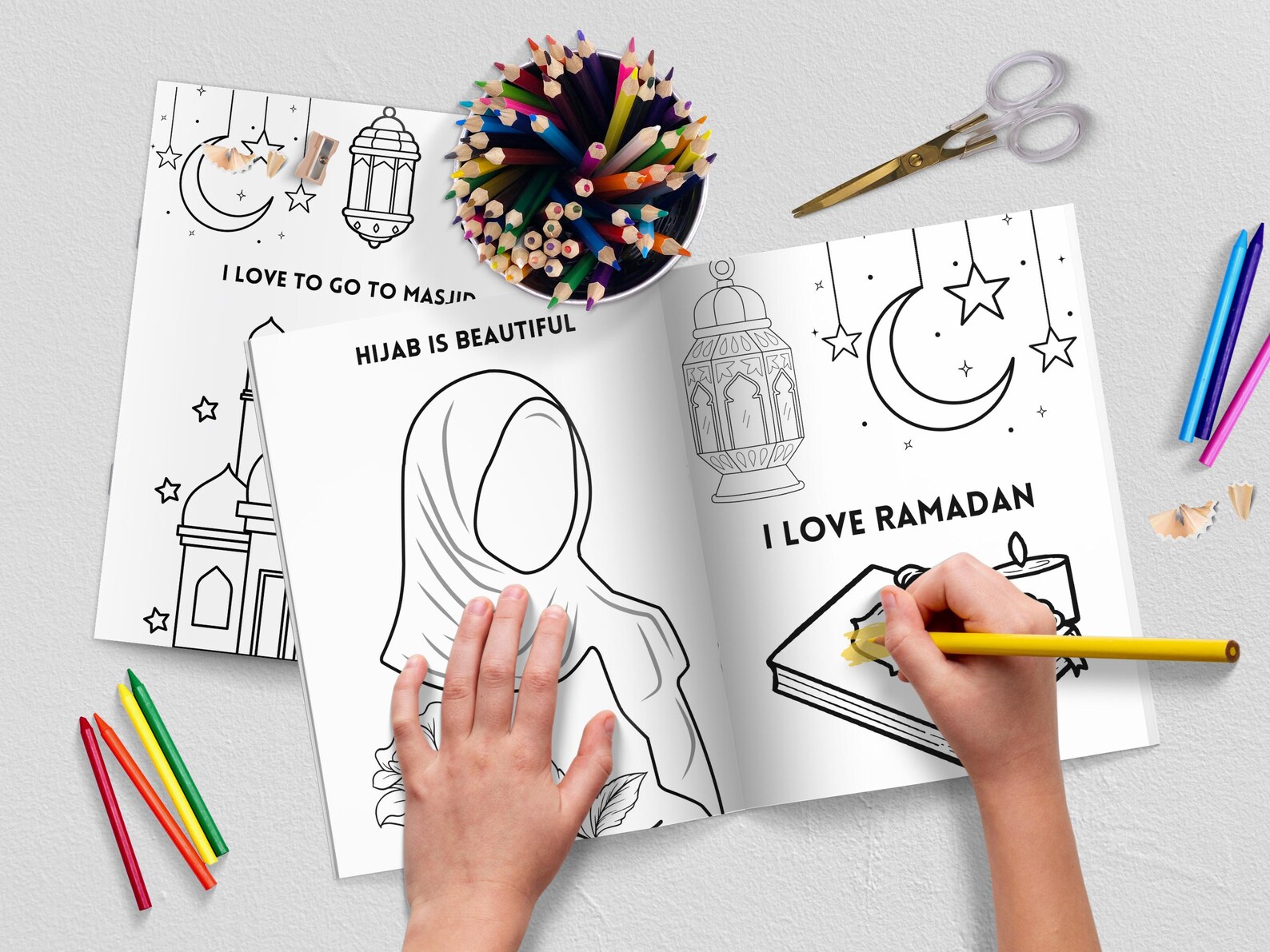 Coloring Book for Muslim Kids, Printable 20 Pages, Muslim Printable ...