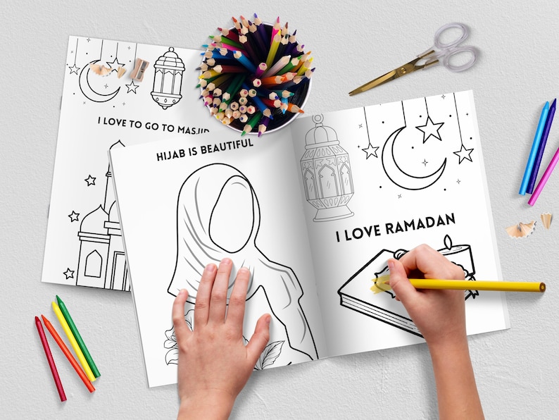 Coloring Book for Muslim Kids, Printable 20 Pages, Muslim Printable ...