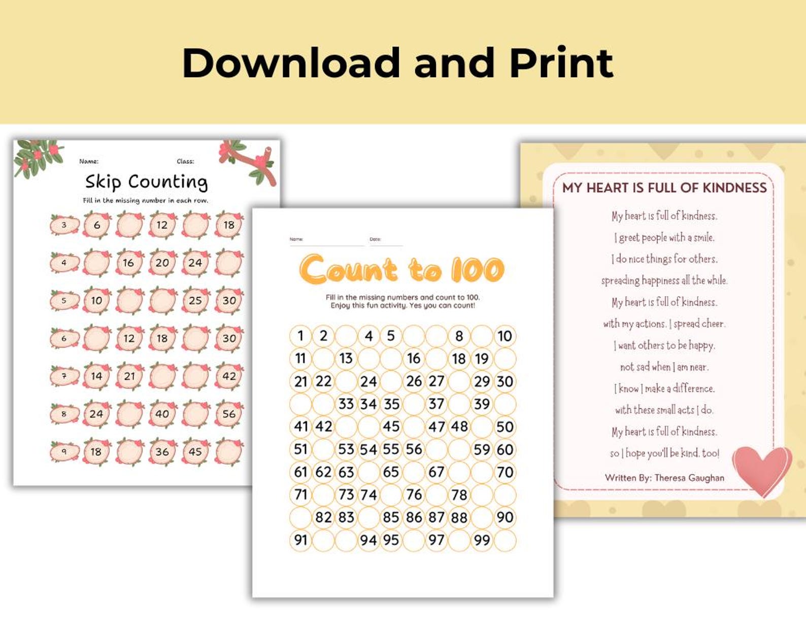 Morning Menu for Older Kids, Printable Morning Time Activities ...