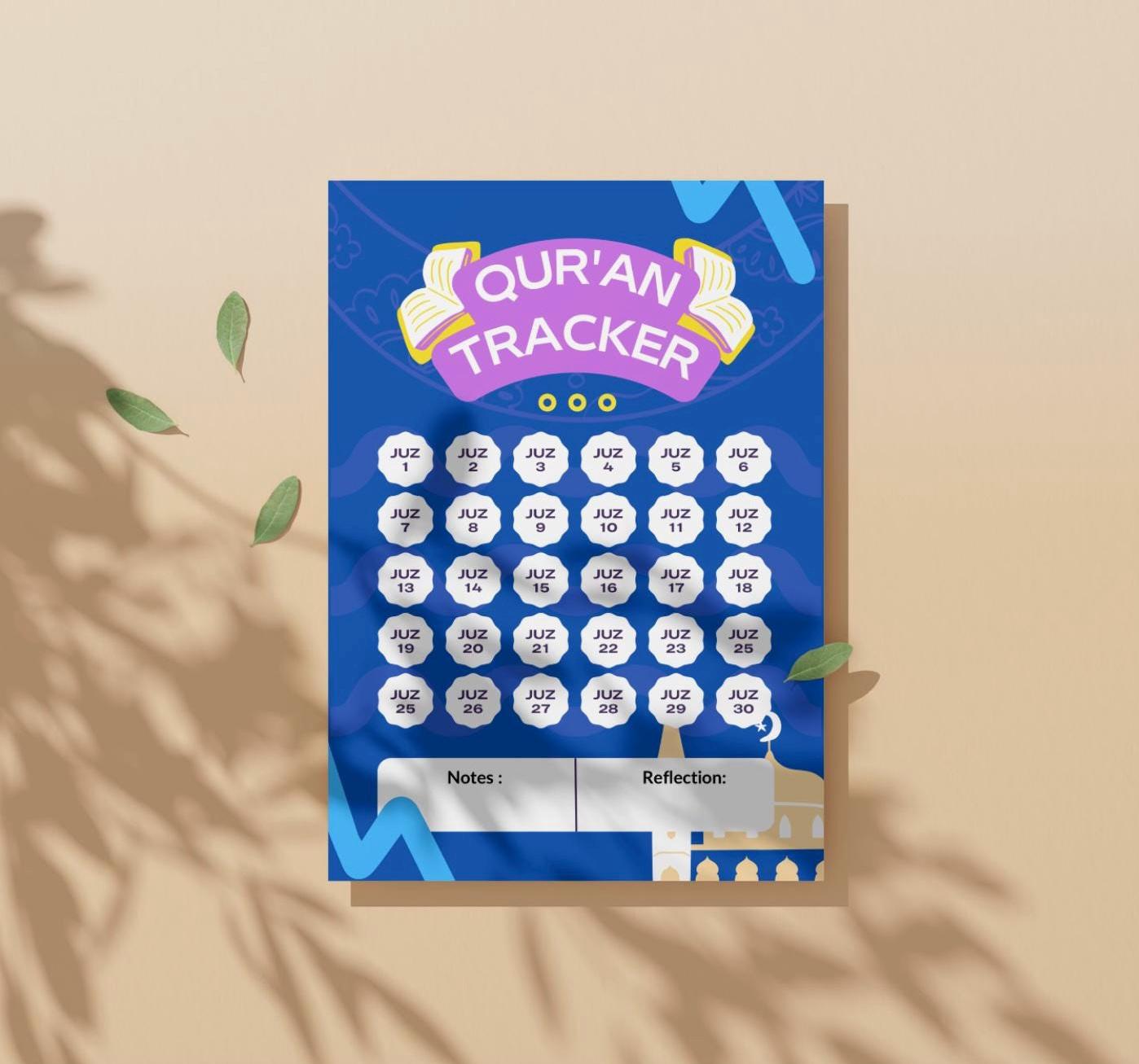 Quran Tracker for Kids, Quran Tracker Chart for Ramadan, Quran Chart ...