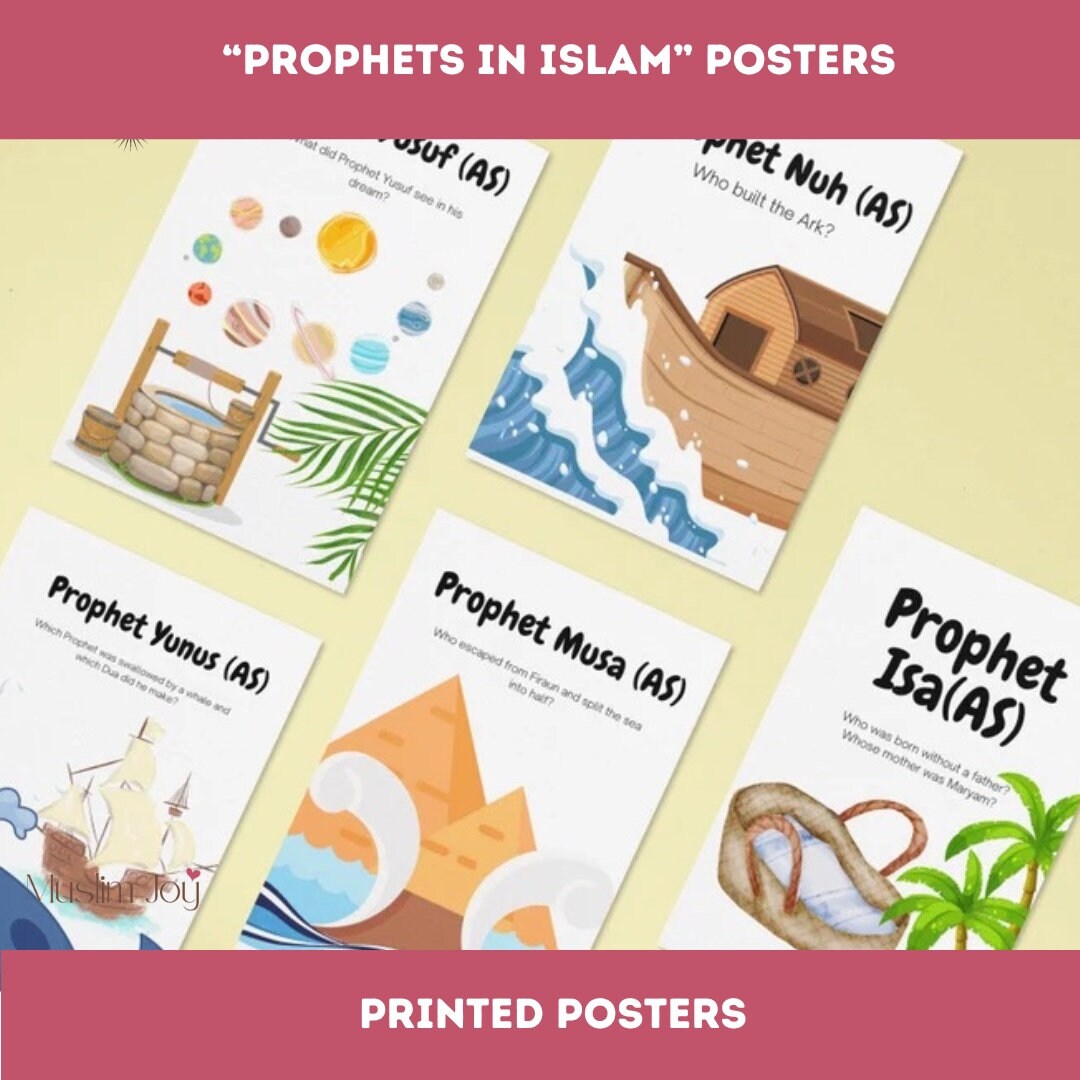 Prophets of Islam Posters, 11 Posters in a Size 8.5 by 11 Inches - Etsy