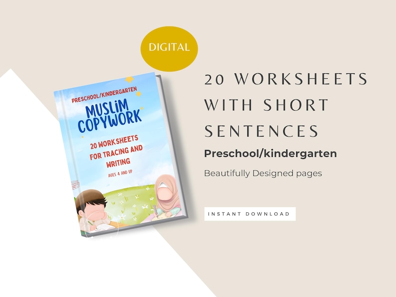 Islamic Copywork Worksheets, Islamic Handwriting Worksheets for Ages 5 ...