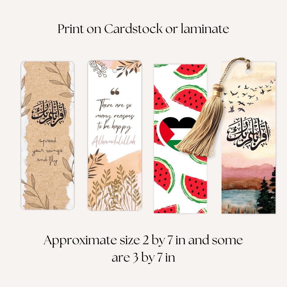 Islamic Bookmarks Printable, Islamic Gift, Printable Bookmarks, Muslim ...