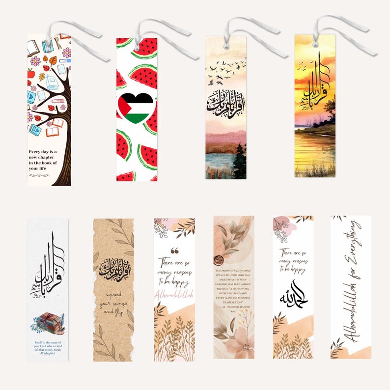 Islamic Bookmarks Printable, Islamic Gift, Printable Bookmarks, Muslim ...