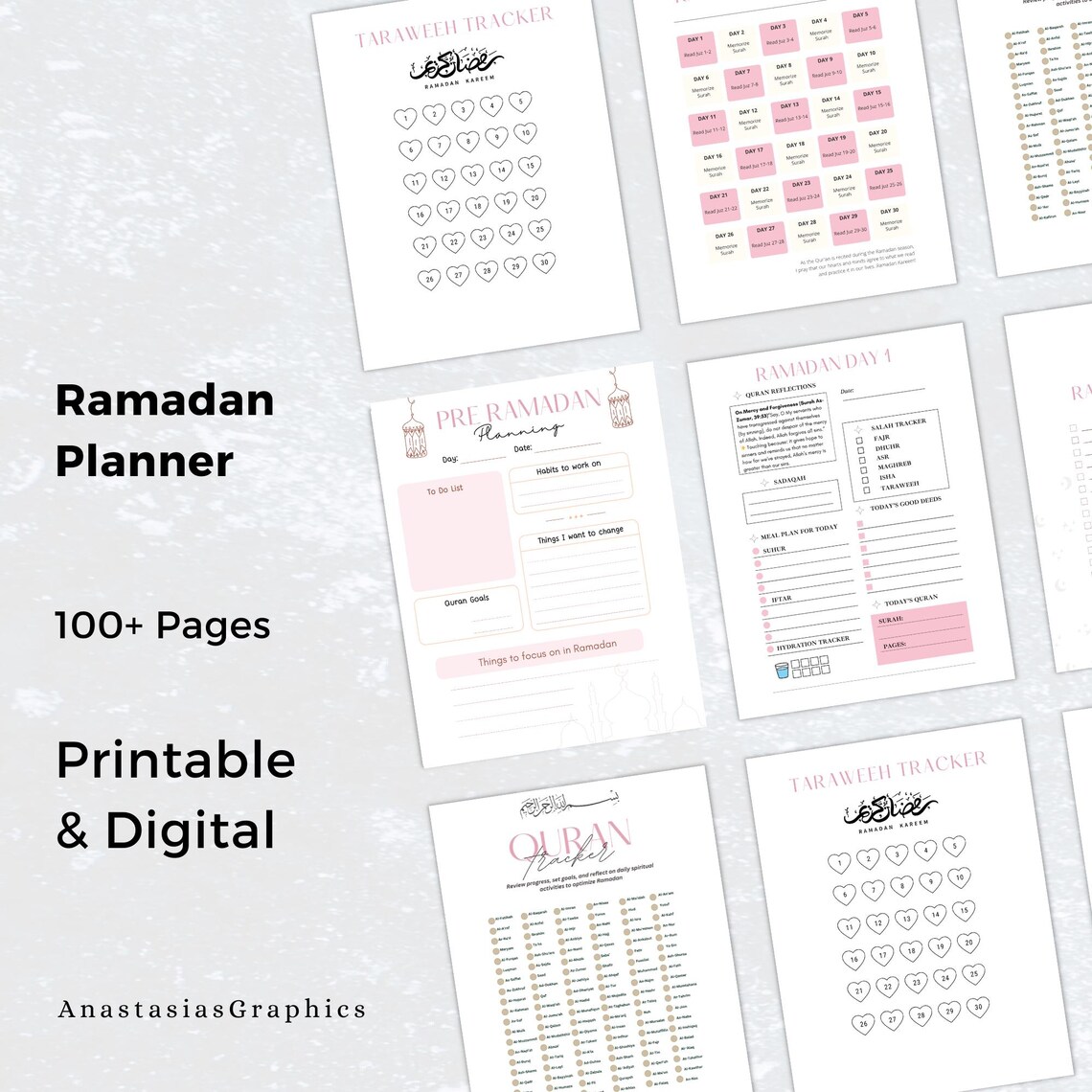 Ramadan Printable Planner, Ramadan Journal, Ramadan Digital Planner ...