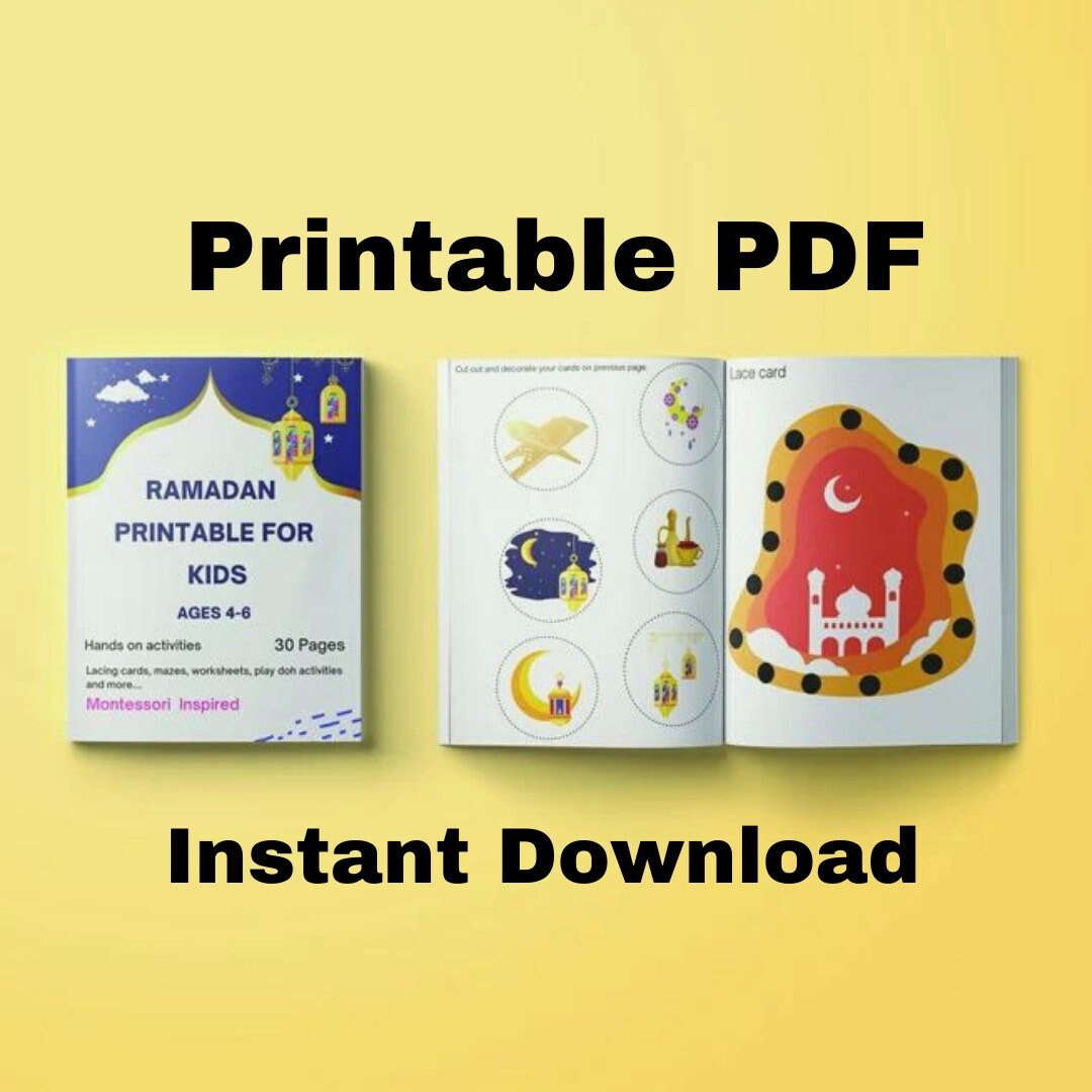 RAMADAN ACTIVITY BOOK, Printable, Muslim Kids - Etsy