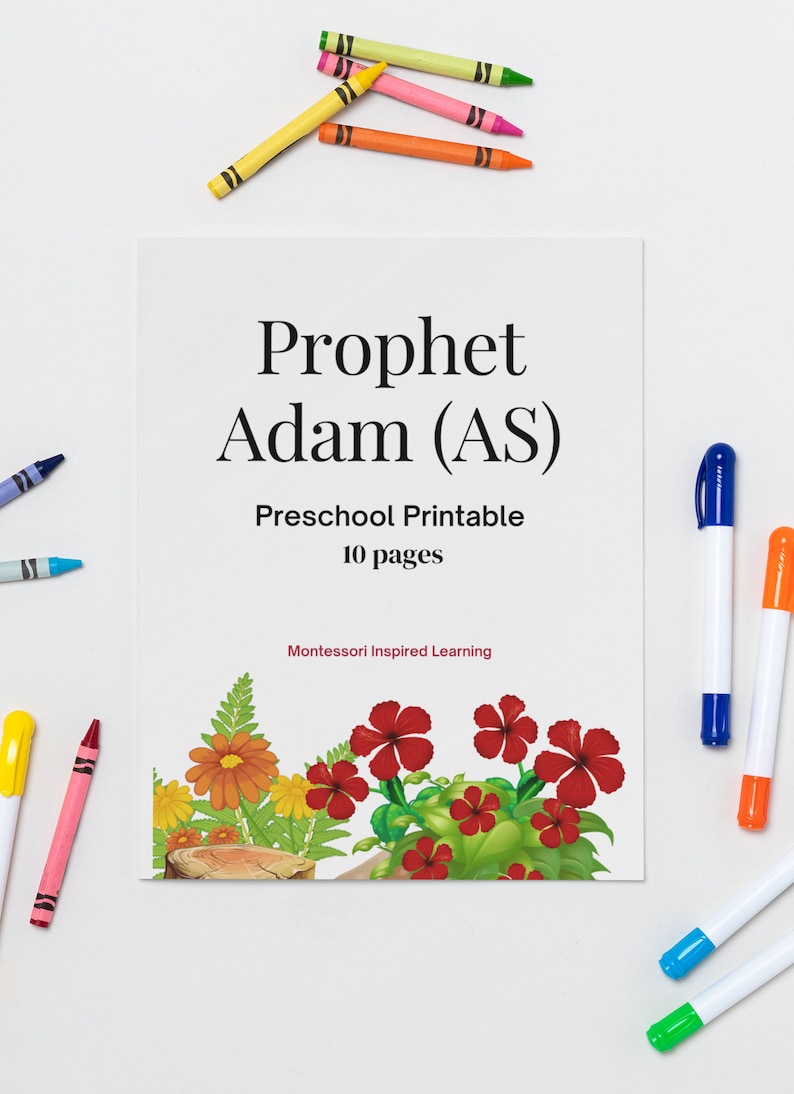 Prophets in Islam, Prophet Adam (AS) Printable, Muslim Preschool ...