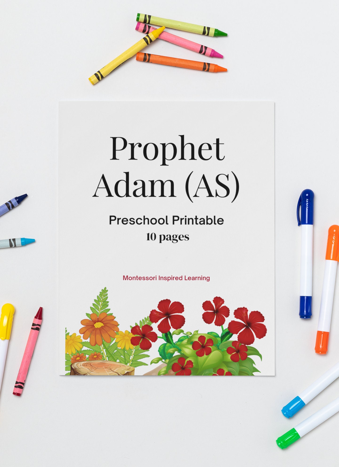 Prophets in Islam, Prophet Adam (AS) Printable, Muslim Preschool ...