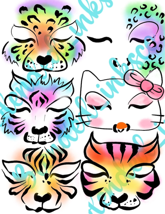 Cat Inspired Face Paint Choice Board - Etsy