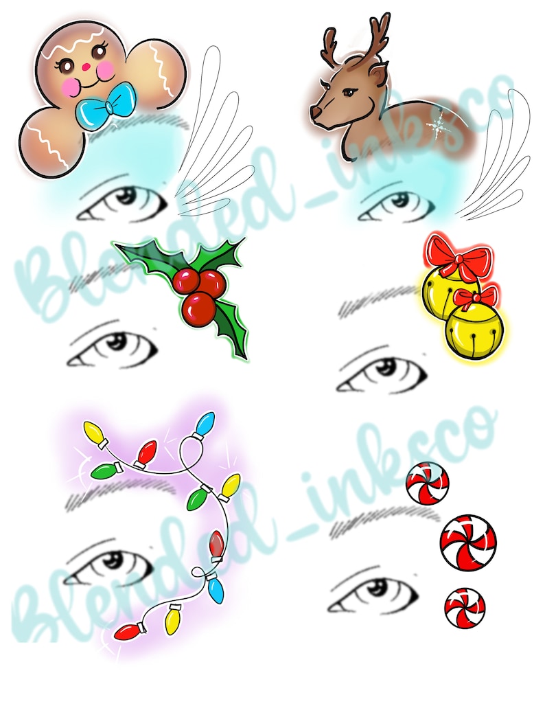 Christmas Face Painting Design Board Options - Etsy