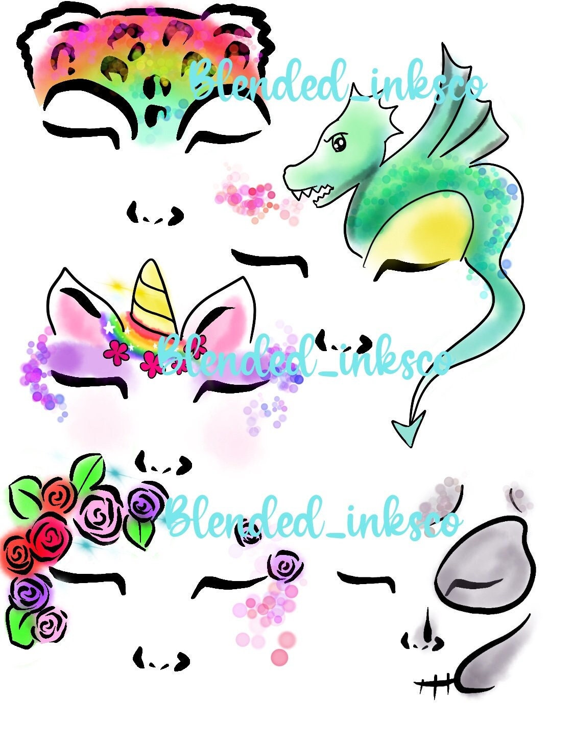 Face Painting Choice Board