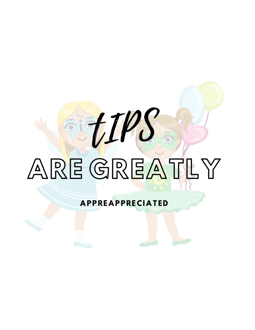 Printable Tips Sign - Etsy