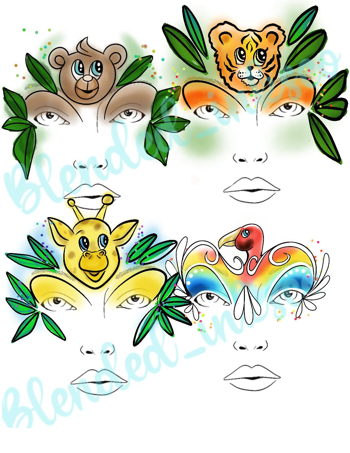 Jungle Face Paint Menu - Etsy