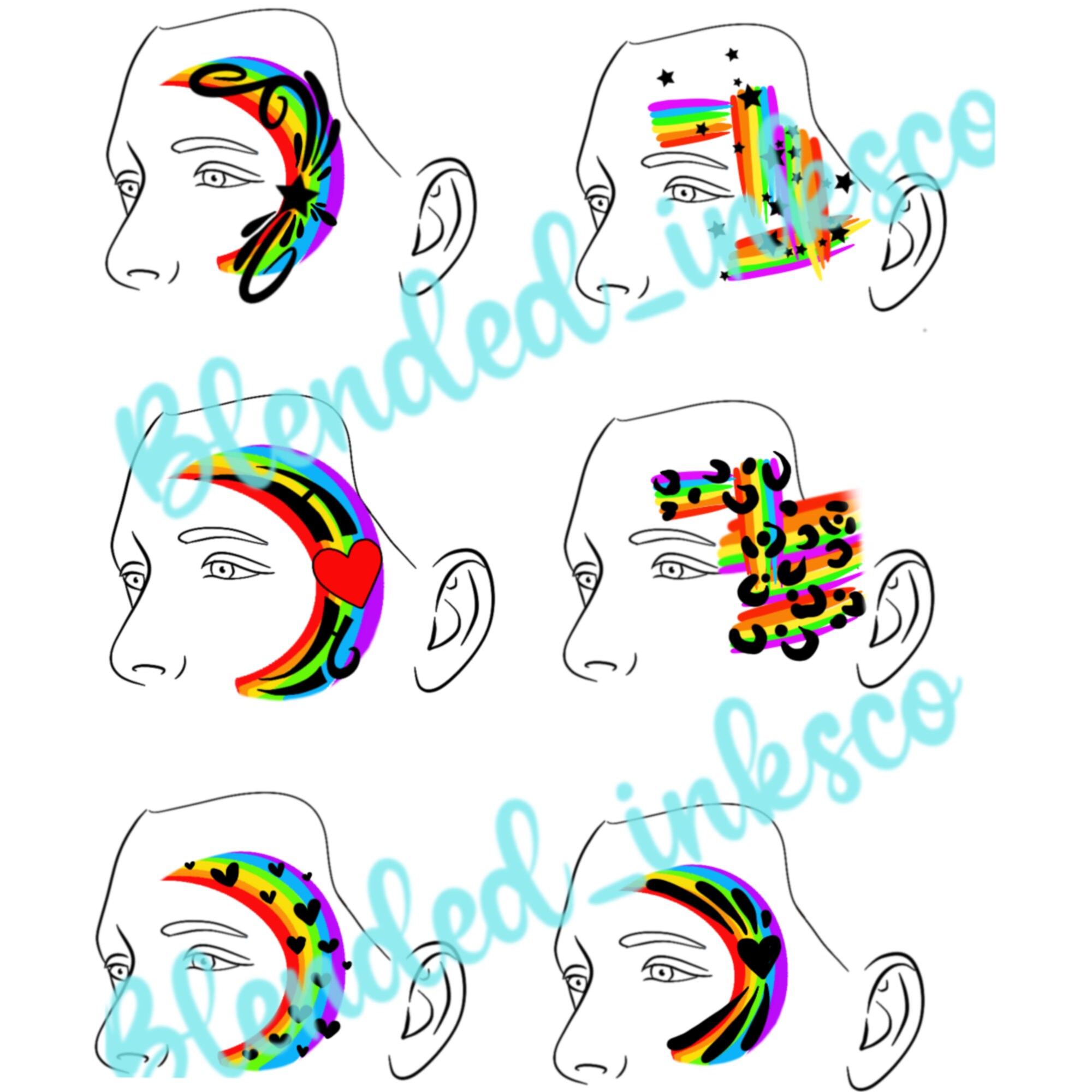 Simple Face Painting Sheet