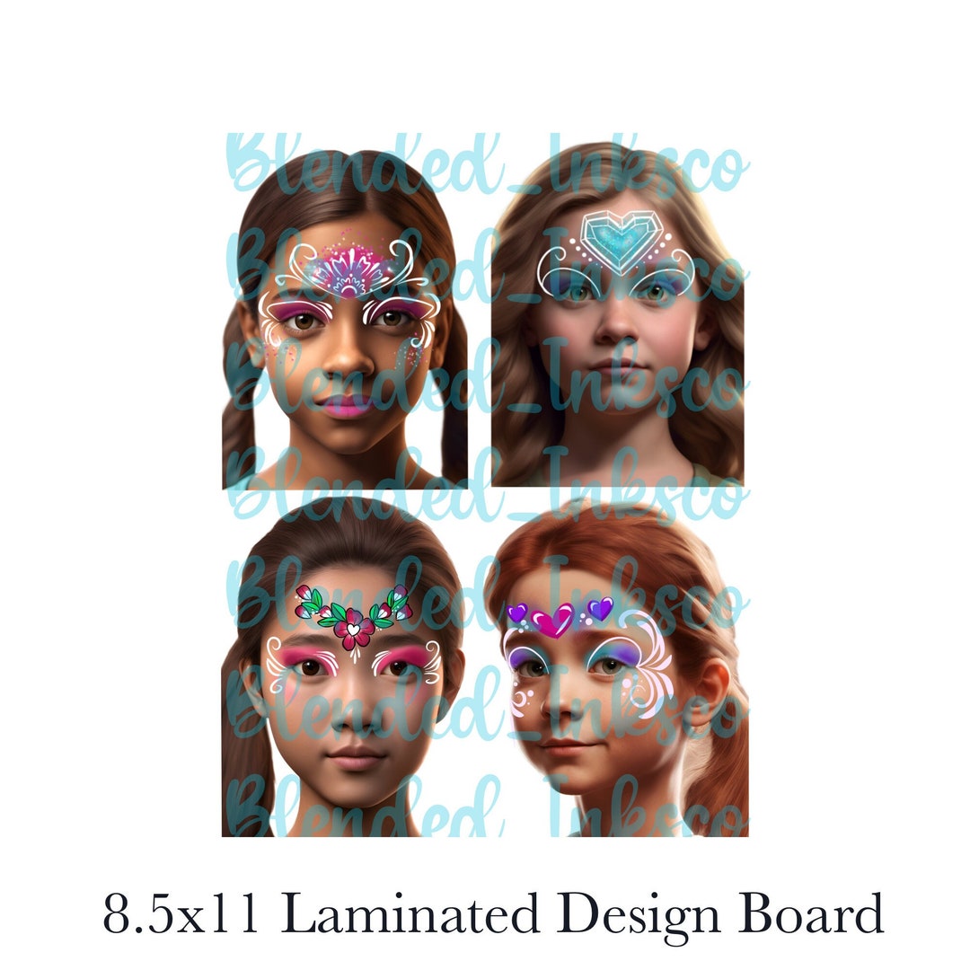 Laminated Face Paint Design Option Board - Etsy
