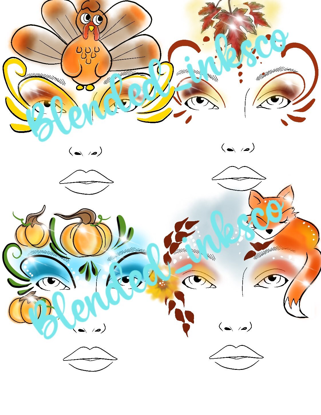 PNG File Fall Inspired Face Painting Choice Board - Etsy