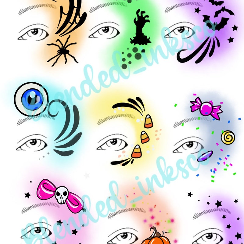 Halloween Face Charts - Etsy