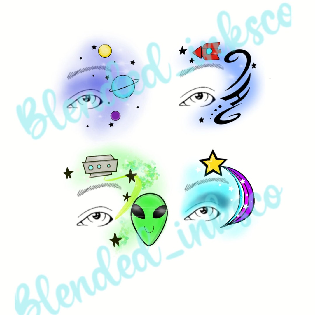 Printable Space Themed Face Paint Option Board - Etsy