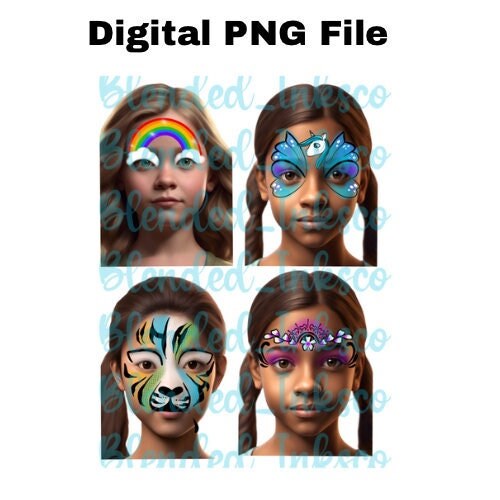 Digital Printable Face Painting Design Board - Etsy