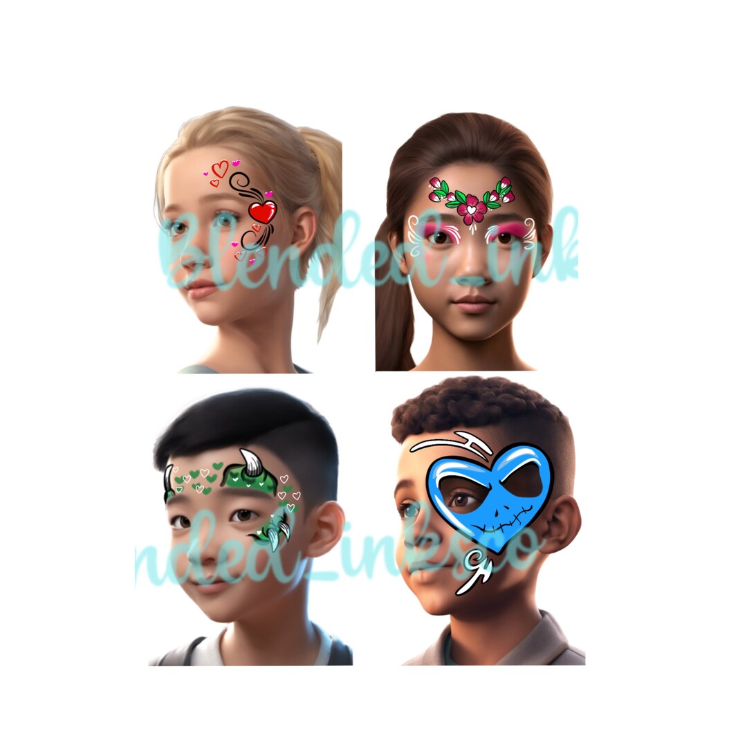 Laminated Face Paint Option Board - Etsy