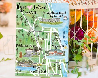 Wedding Map Custom Design / Printable DIY Digital Files / Welcome Bag ...