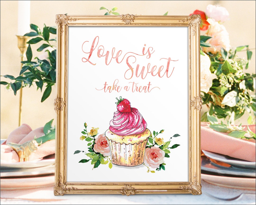 Digital Printable Wedding Dessert Bar Sign Love is Sweet Signs Sweets ...