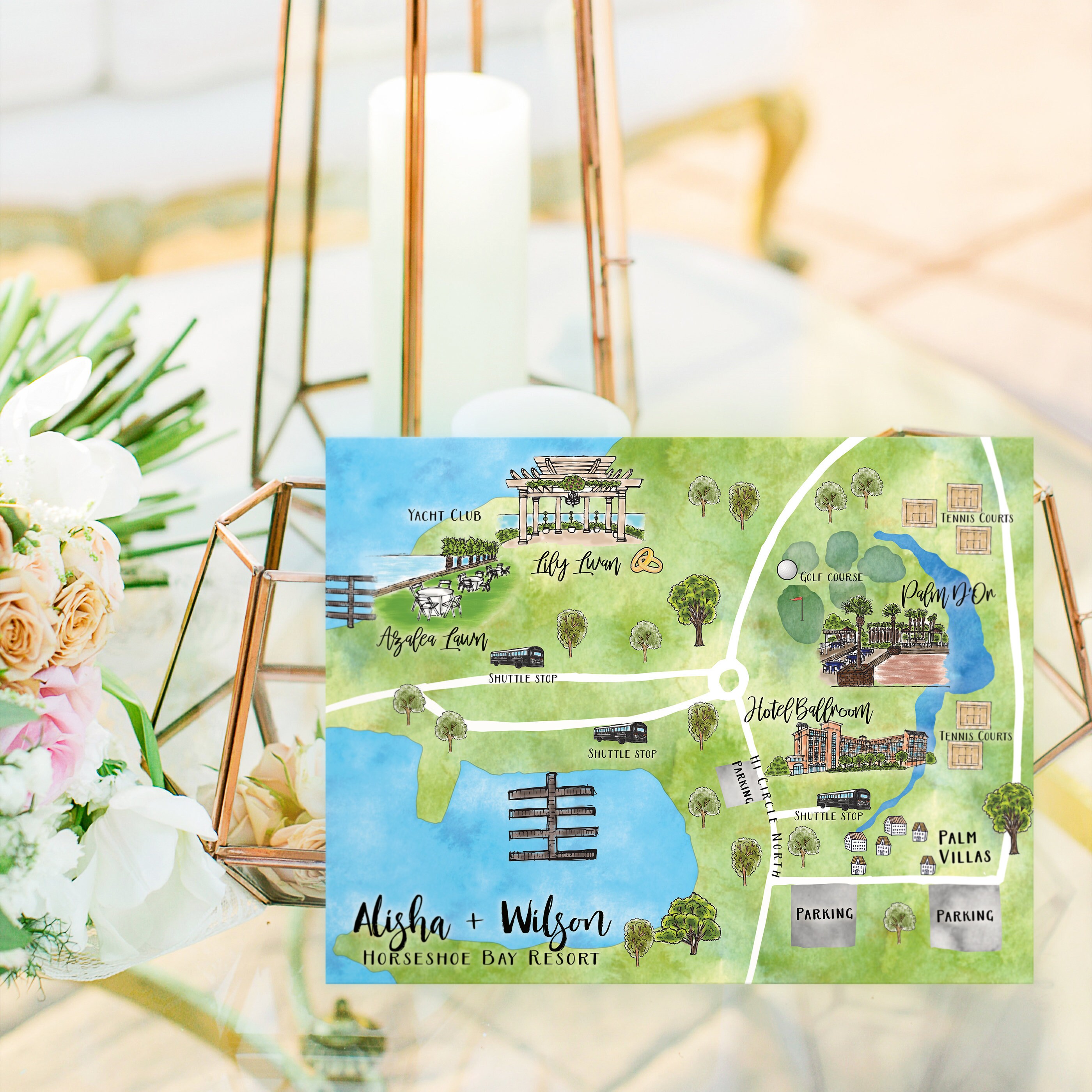 Watercolor Resort Map