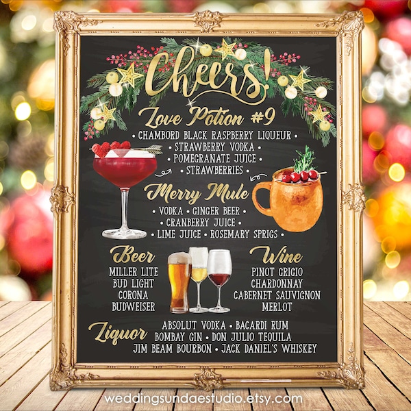 Chalkboard Bar Menu - Etsy