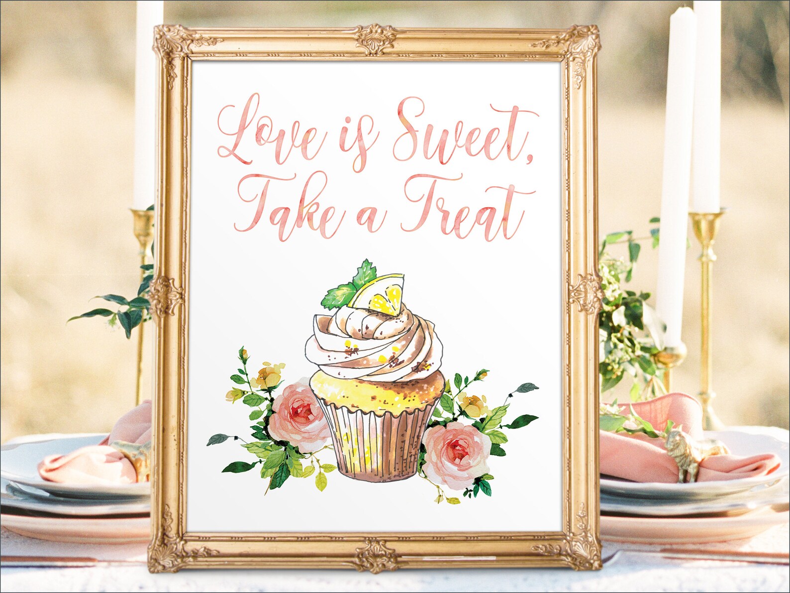 Digital Printable Wedding Dessert Bar Sign Love is Sweet Signs | Etsy