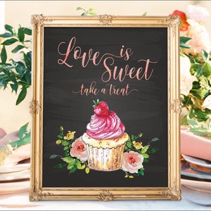Digital Printable Wedding Dessert Bar Sign Love is Sweet Signs Sweets ...