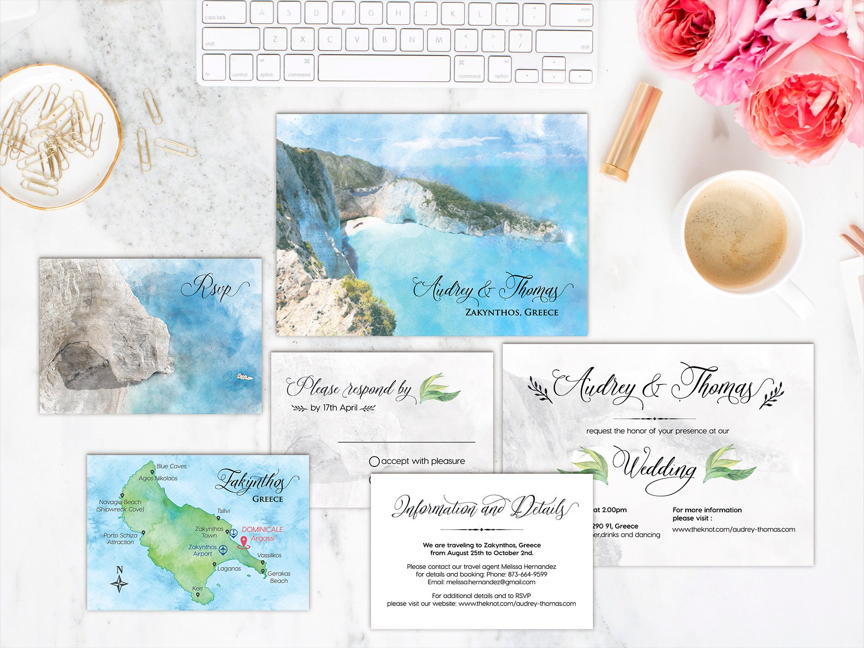 Digital Printable Invitation Files Destination Wedding | Etsy