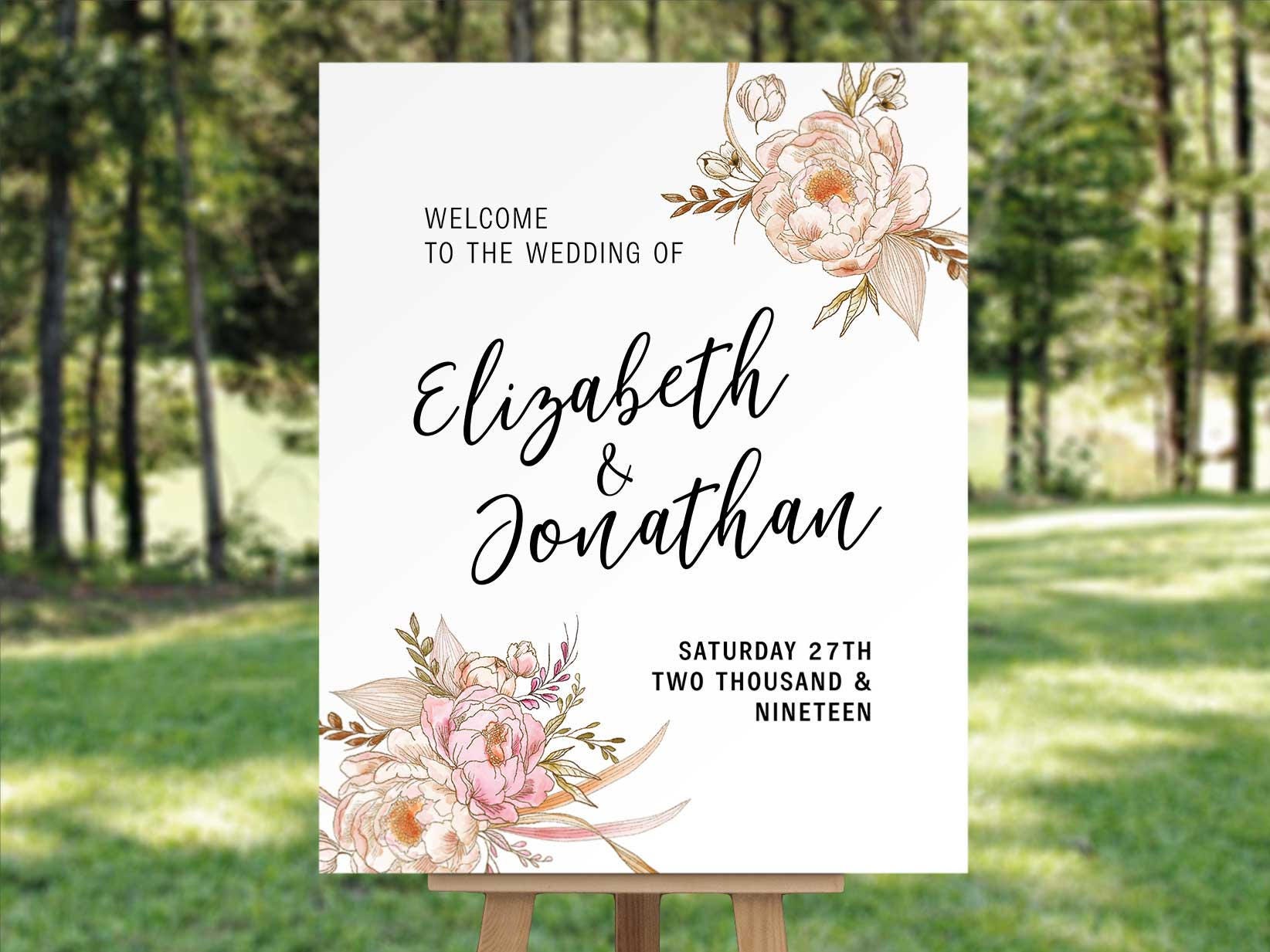 Printable Wedding Welcome Sign Chalkboard Reception Sign | Etsy