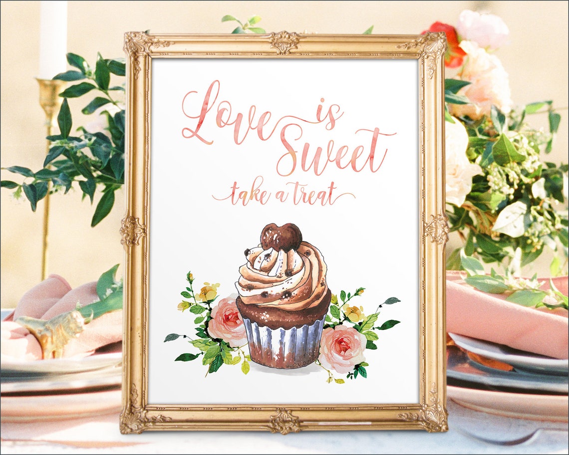 Digital Printable Wedding Dessert Bar Sign Love is Sweet Signs - Etsy