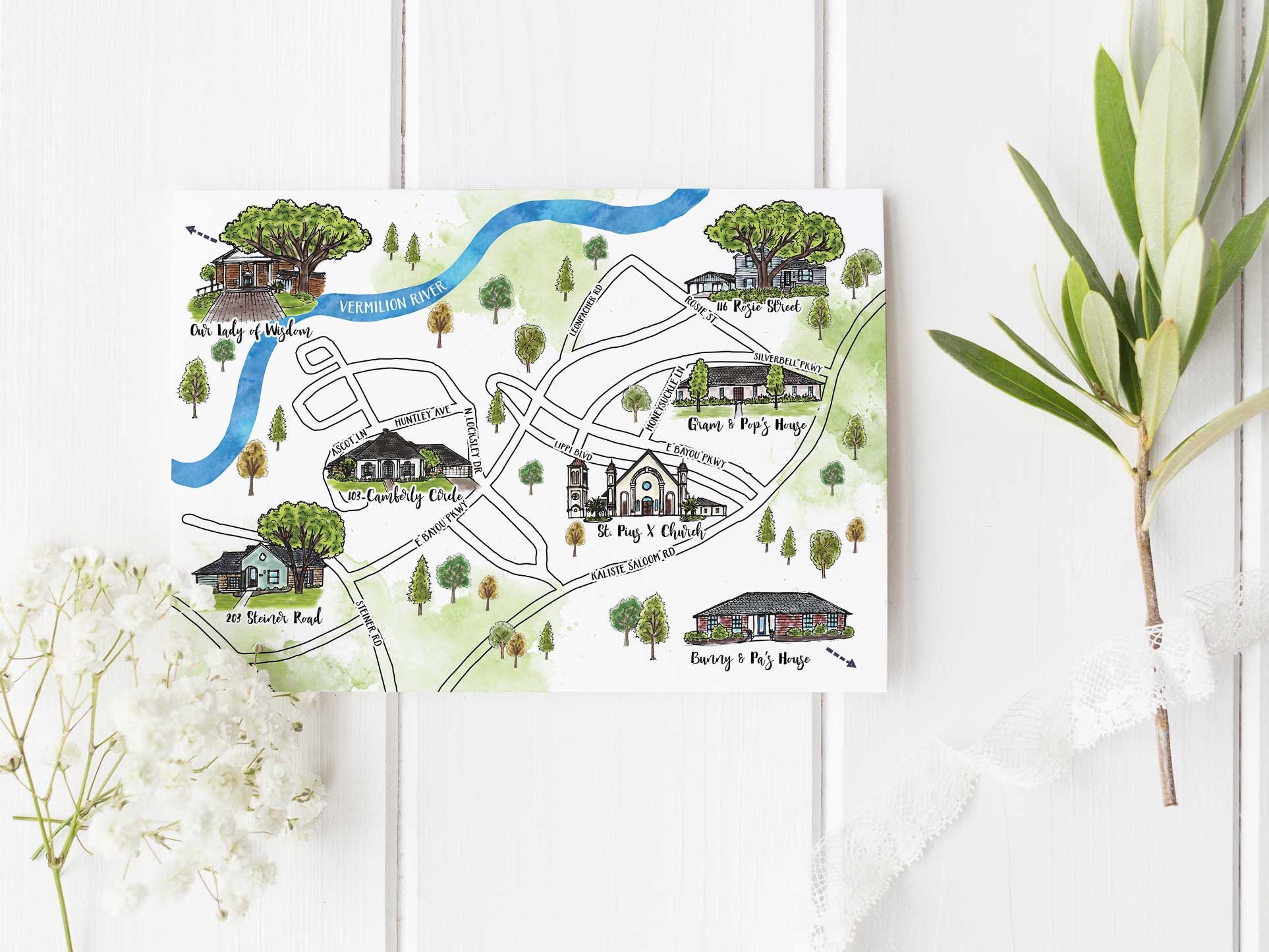 Custom Wedding Map Itinerary Order of Events Printable | Etsy