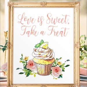 Digital Printable Wedding Dessert Bar Sign Love is Sweet Signs Sweets ...