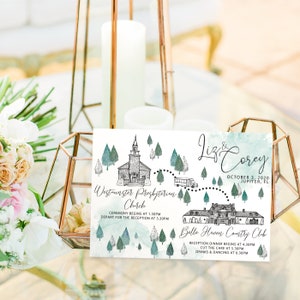 Custom Wedding Map, Itinerary, Order of Events, Printable Timeline ...
