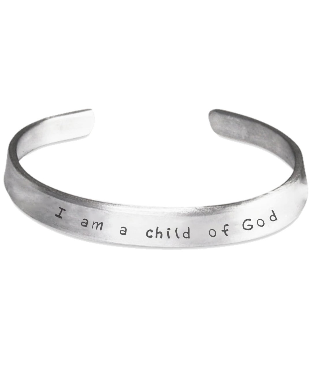 I Am A Child of God Stamped Aluminum Cuff Bracelet - Etsy