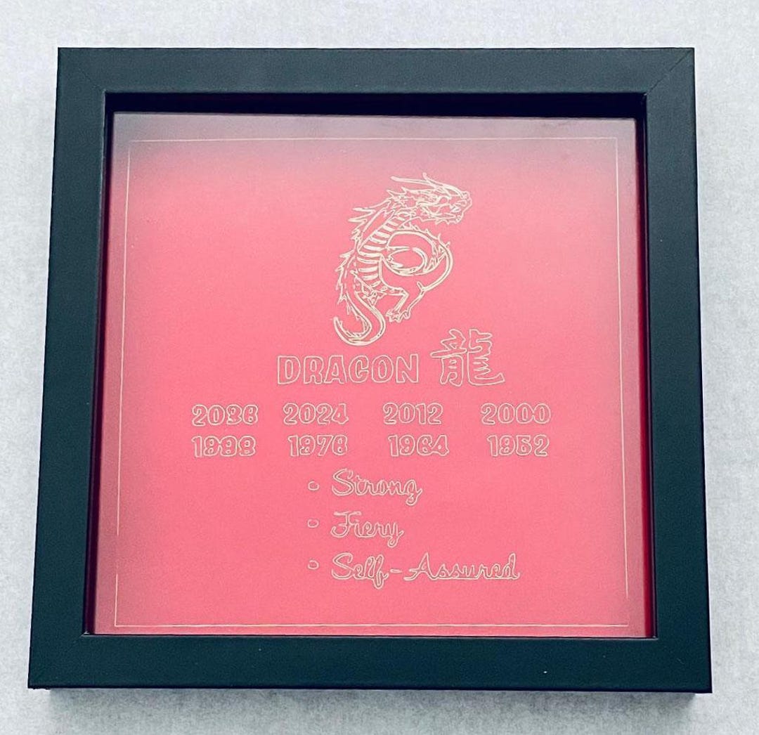 Chinese Zodiac Dragon Picture Frame - Etsy