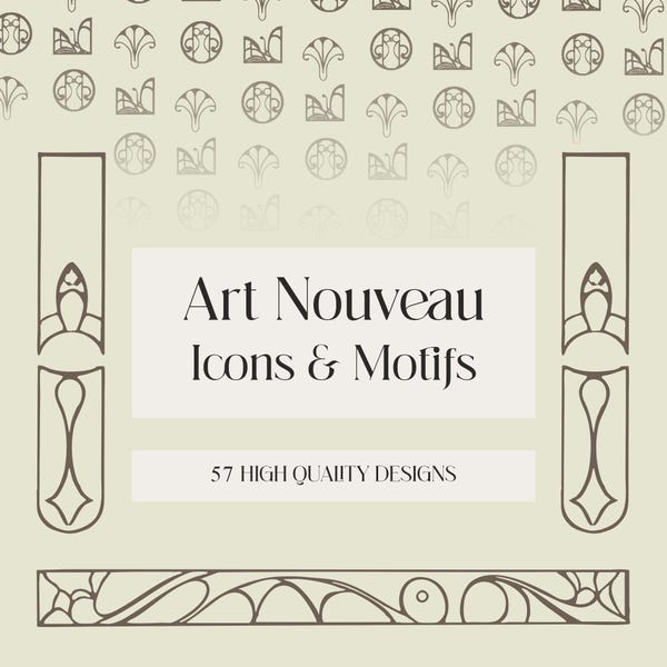 Round Art Nouveau Svg - Etsy UK