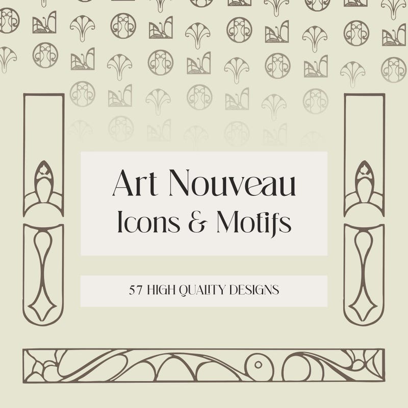 Round Art Nouveau Svg - Etsy