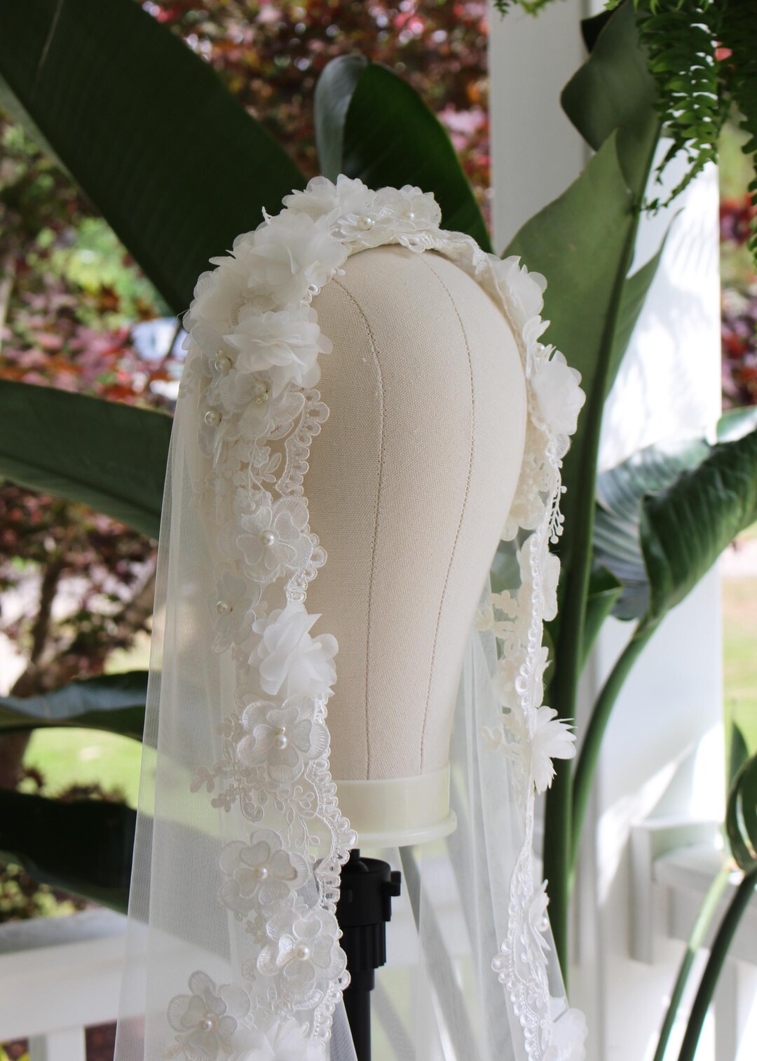 MATILDE | Art Nouveau Wedding Veil, Vintage Style Wedding Veil ...