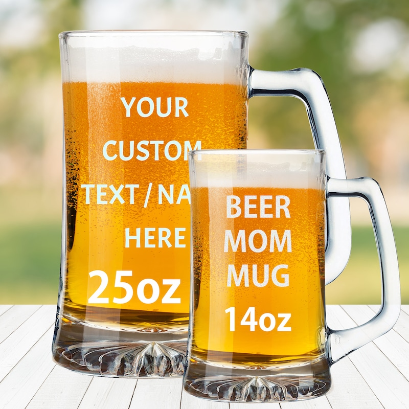Laser Engraved Beer Mugs - Etsy